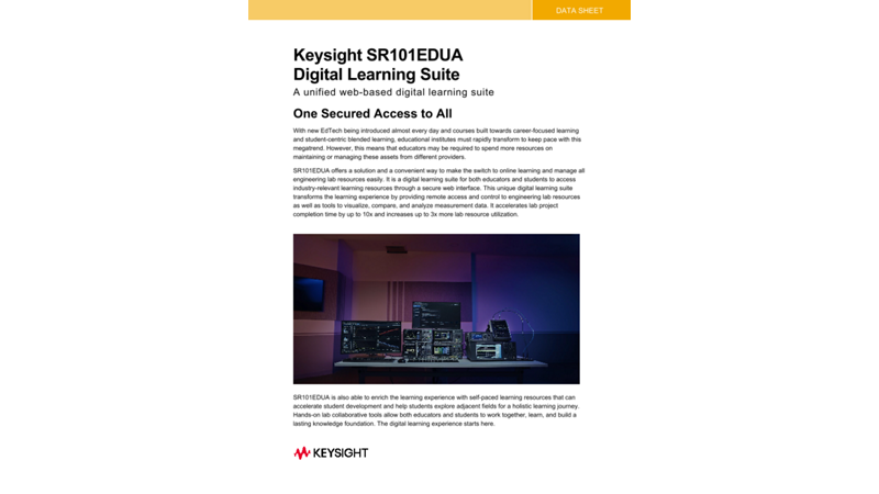 SR101EDUA Digital Learning Suite | Keysight